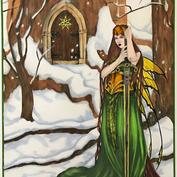 Gatekeeper Fairy Magic Grayscale Coloring Page/digi Stamp Fantasy ...