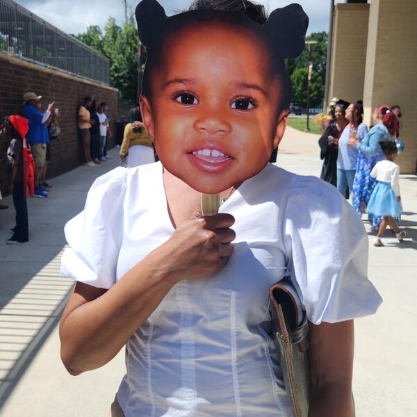 PRINTABLE DIY Face Stick, Edited Photo + Digital Assembly Guide - Etsy