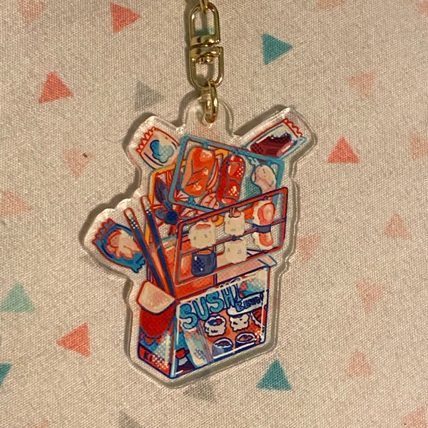 Bento Box | Acrylic Keychain |aesthetic Stickers,vinyl Decal,vaporwave ...