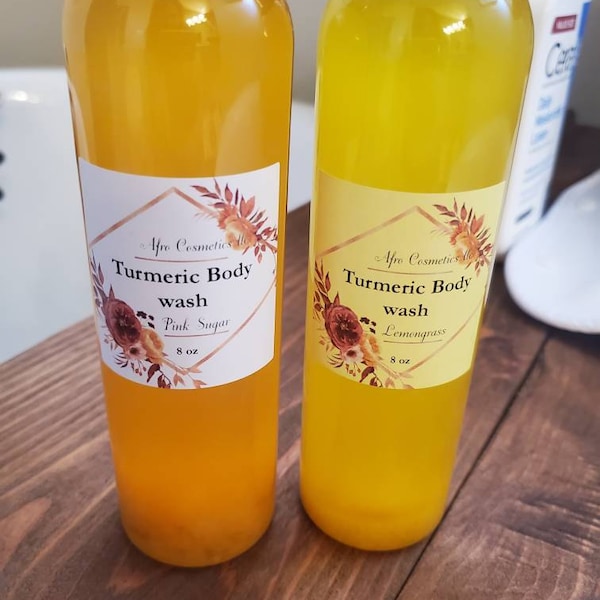 Turmeric Body Wash, Shower Gel, Natural Shampoo, Turmeric Kojic Soap ...