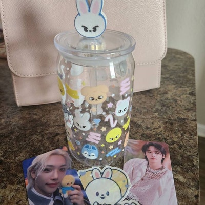 30 Oz Kpop Friends Floral Flip Straw Matte Stainless Steel Tumbler BTS ...