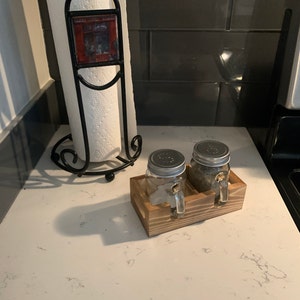 Utensil Holder in Rustic Wood for Farmhouse Kitchen Decor, Countertop ...