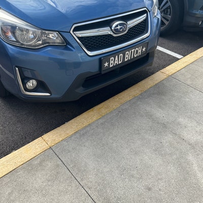 Custom Ukraine UA Embossed Mockup License Plate Name White European ...