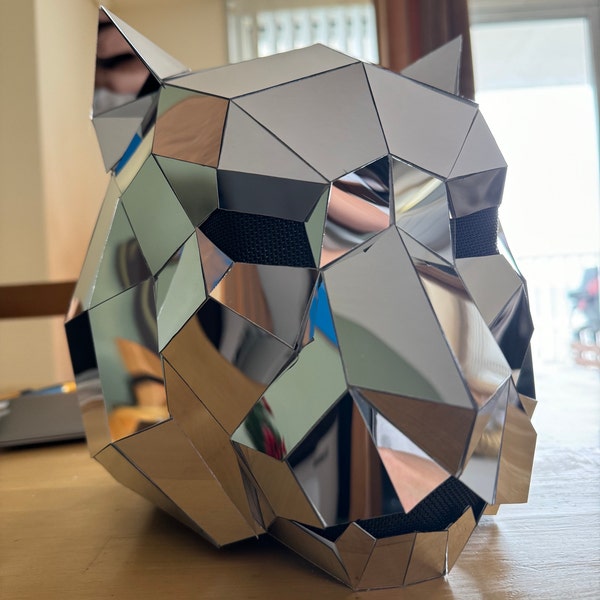 Tiger Paper Mask, Animal Cosplay, Low Poly Paper Mask PDF Template, 3d ...
