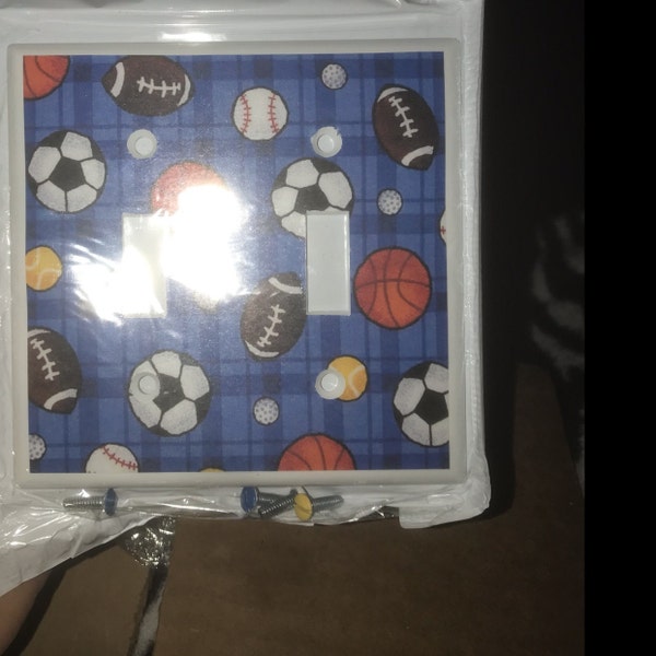 All Sports Light Switch Cover Plate or Outlet Boys Room Decor You Pick ...
