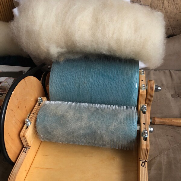 Carder for Wool Fiber Combing Cardings Blending Board 72 TPI Drum ...