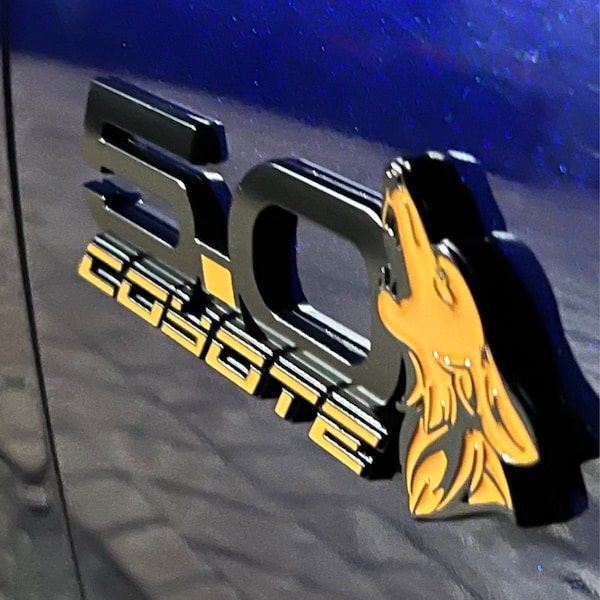 The Original - Howling Coyote Badge for 2015-2024 Ford Mustang GT - Red ...