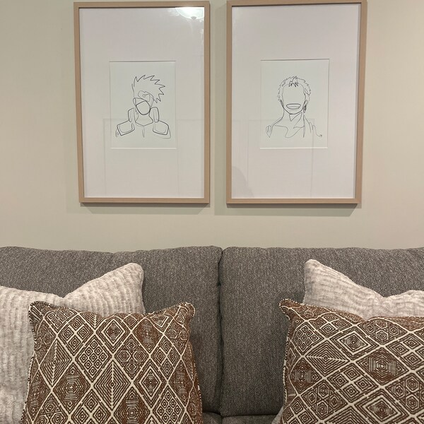 Block Creeper Abstract Line Drawing, Minimalist Art, Wall Decor, Block ...