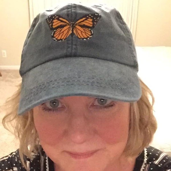 MONARCH BUTTERFLY HAT - Embroidered Men Women Insect Wildlife Cap ...