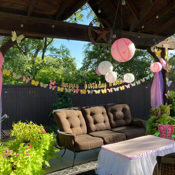 Custom Butterfly Banner, Butterfly Banner, Butterfly Birthday Banner ...