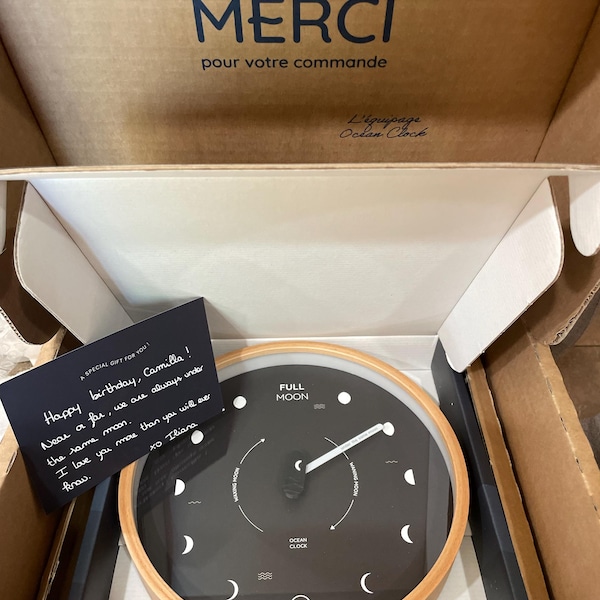 Moon Phases Clock | Lunar Clock | Custom Wood Clock | Coastal Wall ...