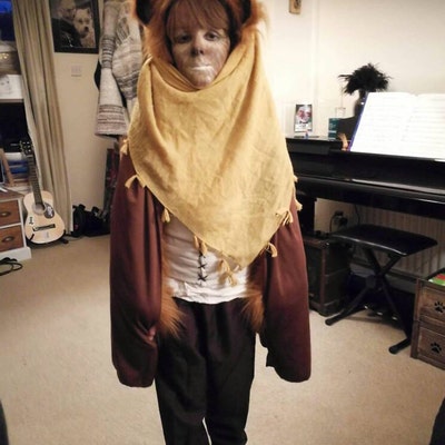 Funki-b Teddy Bear Faux Fluffy Fur Hoody Shrug Cute Fancy Dress up Neon ...