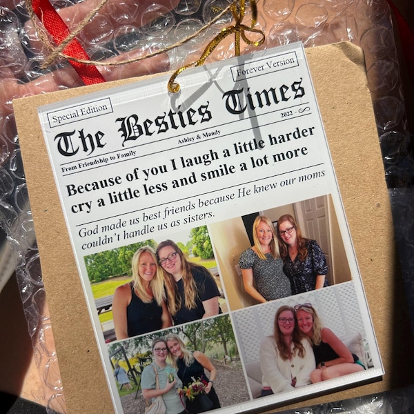 Friendship Gifts Newspaper, the BFF Times, Personalized Friends Besties ...