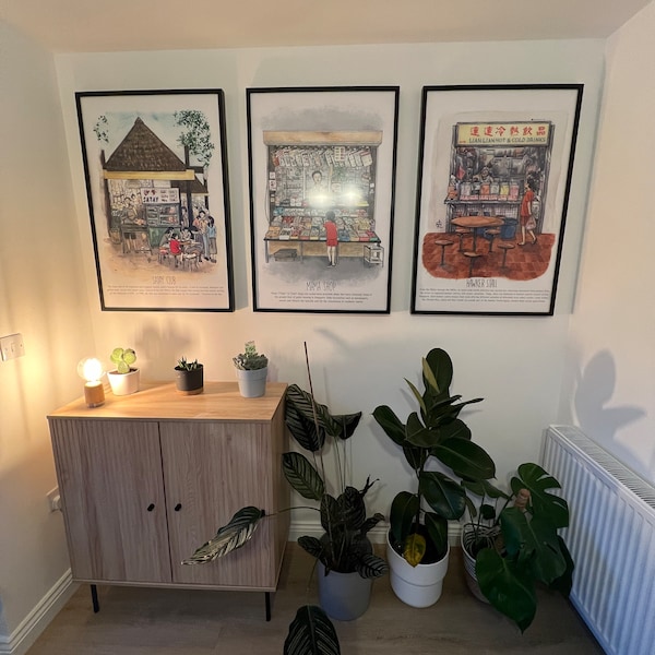 The Singaporean Green Peranakan-style Shophouse Artprint Poster - Etsy ...