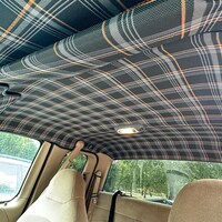 Plaid Car Upholstery Fabric - VW Golf GTI MK7- 3mm Foam - 59" - 150CM ...