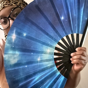 Mermaid Pearl Iridescent Hand Fan / Rave Accessory / Festival / Loud ...