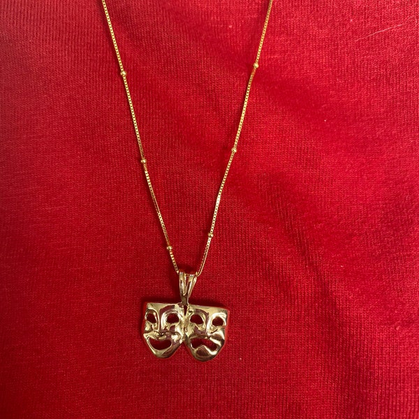 10K Gold Mask Pendant,10k Gold Peculiar Mask Pendant, Peculiar Pendant ...