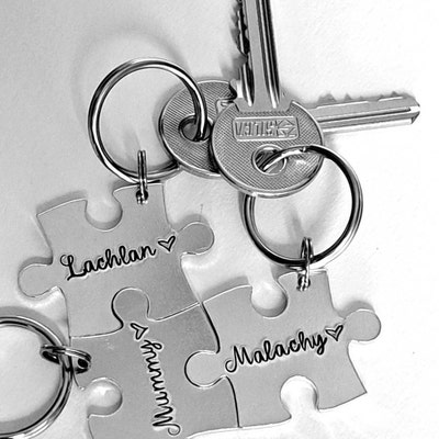 Best Friends Interlocking Puzzle Keyring Set 4 Best - Etsy