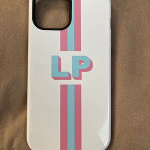 Stripes Phone Case Custom Initial iPhone 15 Monogram iPhone - Etsy