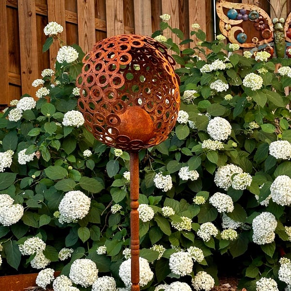 Marsh Grasses - Garden Abstract Sculpture From Rust Metal. - Etsy