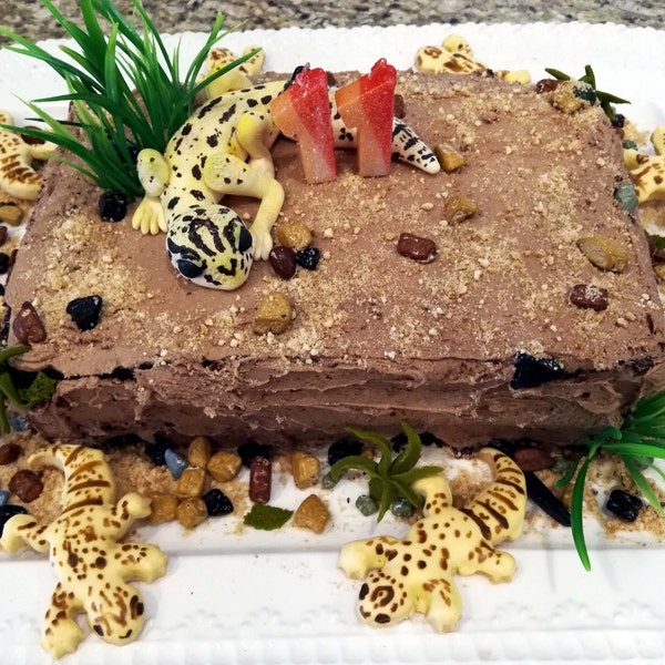 Fondant Gecko Lizard Reptile Cake Topper - Etsy