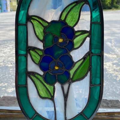 PATTERNS 3 Pansy Flower Stained Glass Patterns Digital - Etsy