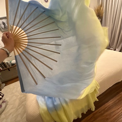 Original Hand-beaded Round Fan, Heavy-duty Tassel Fan, Long-handled ...