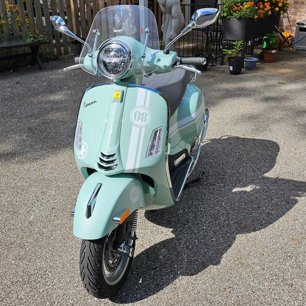 WWSTS33VP Customizable Number Decal/ Sticker Set for Vespa and Scooters ...