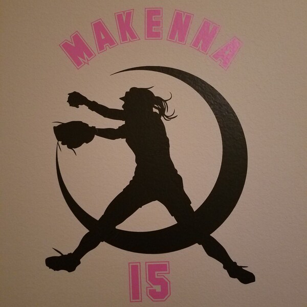 Softball Wall Decal Wall Decal Vinyl Sticker Decals Art Decor Design ...