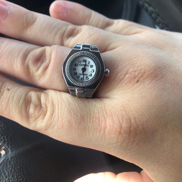 Y2K Vintage Watch Ring Functional Unique Clock Mini Watch Girlfriend ...