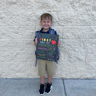 2-in-1 Reusable Back to School Sign, First & Last Day of School Sign ...