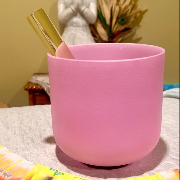 Alchemy Amethyst and Rose Quartz Singing Bowl Set for Heart Chakra - Etsy