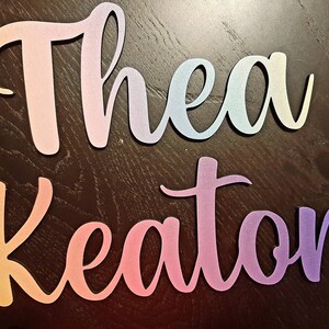 Cute Wooden Sign With Custom Name Personalized Letters With Star, Baby ...