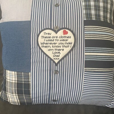 Personalised Heart Shaped Memory Patch Memory Bear Patch Memory Cushion Patch Embroidery Patch ...