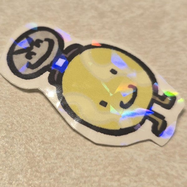 Clock Bfdi Handcut Holographic Sticker - Etsy