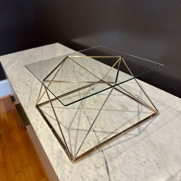 12" Geometric Cake Stand Gold Display Riser, Metal Cake Stand, Metal ...