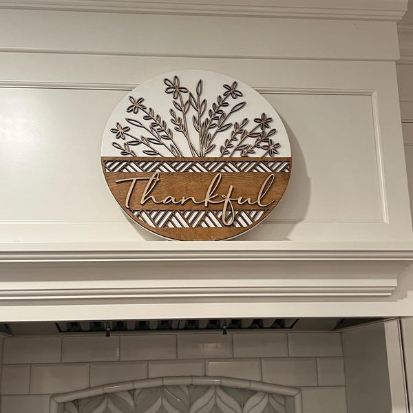 Thankful Door Hanger | Thanksgiving Front Door Decor | Thankful Fall ...