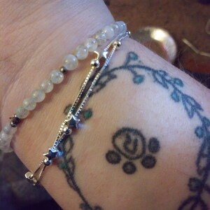 Sterling Silver Tiny Little Twinkle Stars Charm Bracelet | Etsy