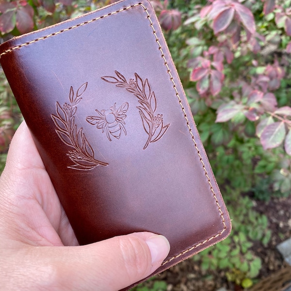Mini Leather Journal - Authentic Full Grain Leather - Personalized ...