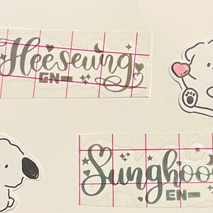 Twice Name Tags Vinyl Stickers Decal Concert Light Stick Kpop ...