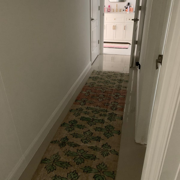 SMALL OUSHAK RUG, 3x6 Small Area Rug, Vintage Rug, Kitchen Rug, Bedroom ...