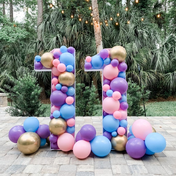 5ft All Numbers Bundle/mosaic From Balloons Templates/pdf Files + Step ...