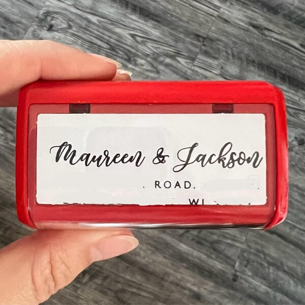 Custom Address Stamp Premium Self-inking or Rubber Return Address Stamp ...