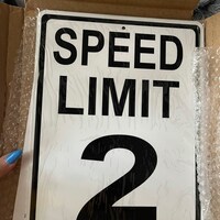 Speed Limit 2 Metal Street Traffic Sign NEW 2MPH 2nd Second Birthday ...
