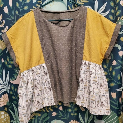 Collage Gather Top PDF Sewing Pattern - Etsy