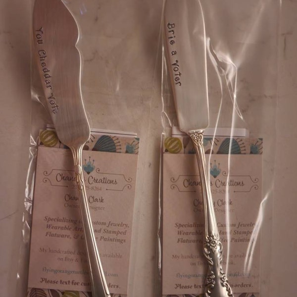 Custom-cheese-knife-marker-butter-spreader-server-stamped-engraved ...