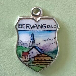 Devon Vintage Shield Charms, Enamel Travel Shield, Silver Bracelet ...