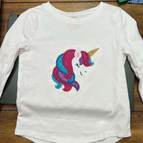 Unicorn Applique Embroidery File,magic Birthday Girl Shirt Embroidery ...