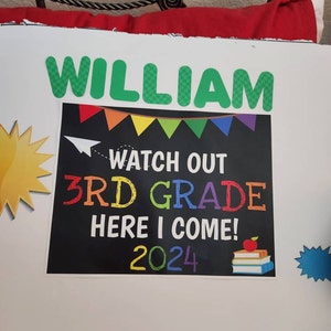 First Day of Senior Year Sign Back to School Sign Printable Last First ...