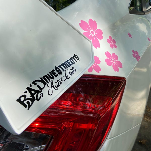 Butterfly Flourish Car Decal, Car Livery, Flower Decals, New Car Gift ...